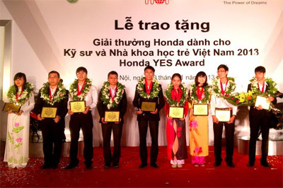 10 sinh viên Việt Nam nhận Giải thưởng Honda YES Award
