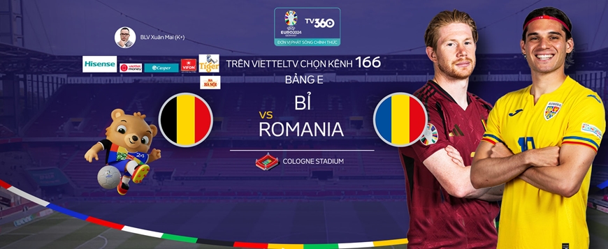 Link xem trực tiếp Bỉ và Romania (bảng E Euro 2024)