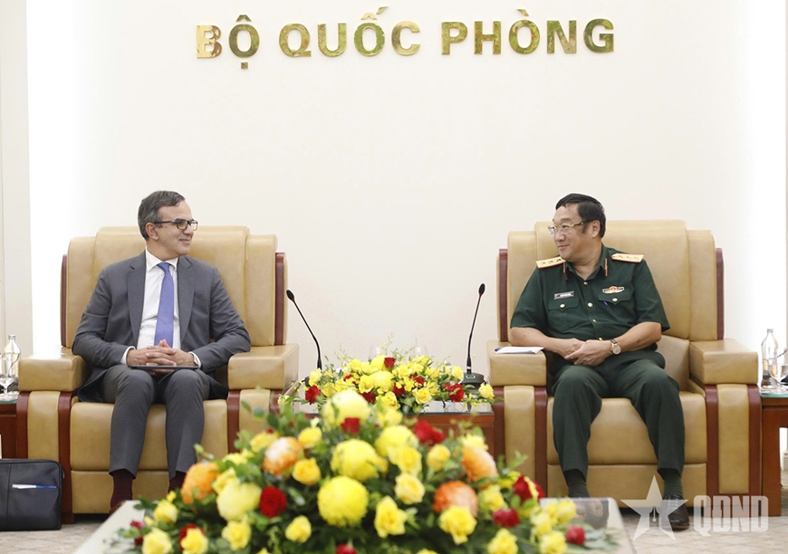 Thượng tướng Phạm Hoài Nam tiếp Cơ quan Hành động đối ngoại Liên minh