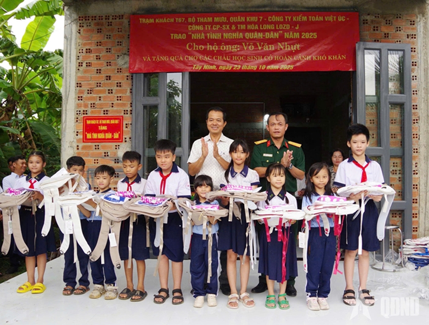 Trạm khách T67 (Bộ Tham mưu Quân khu 7) xây dựng các nhà tình nghĩa