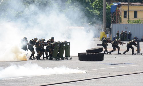 Exercise on anti-terrorism conducted at Tien Sa port