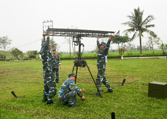 Radar troops in training