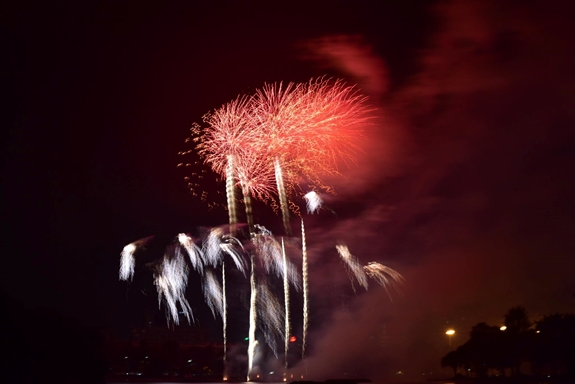 Colorful fireworks welcome lunar New Year 2021