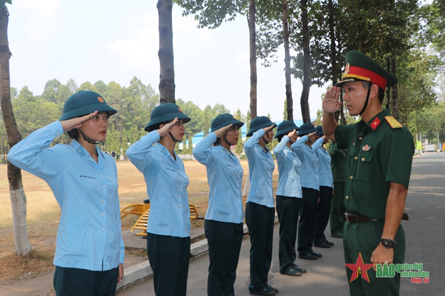 Female recruits in training