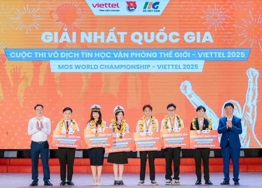 Six students crowned at MOS World Championship - Viettel 2025