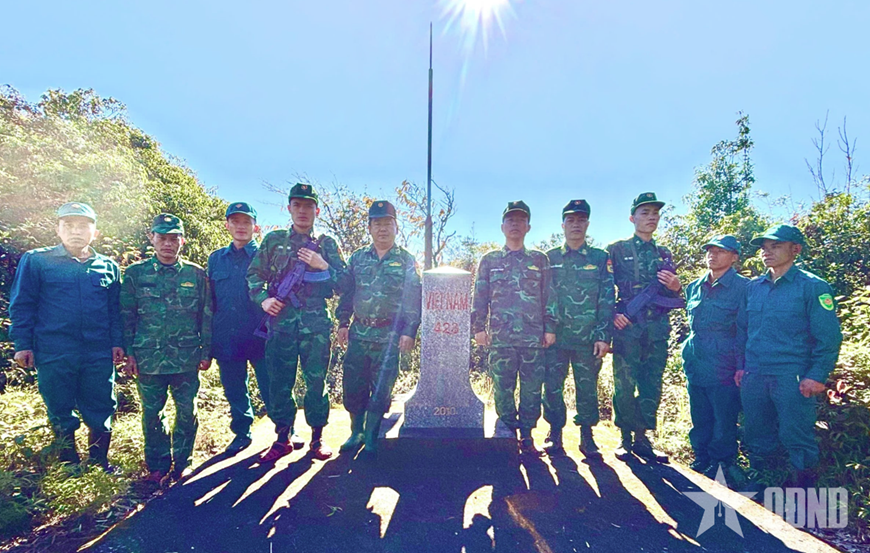 Border guard and militia forces conduct patrol