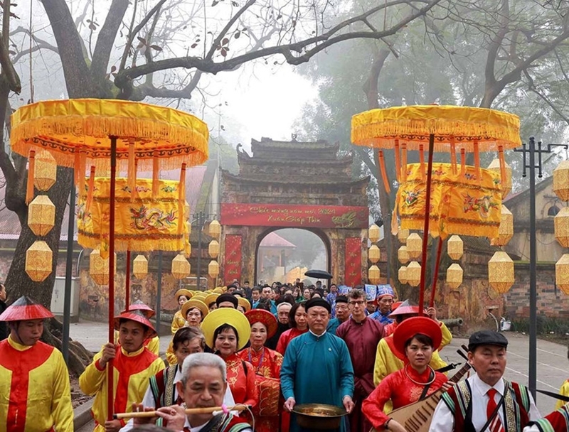 Traditional Tet rituals showcased at Thang Long Imperial Citadel