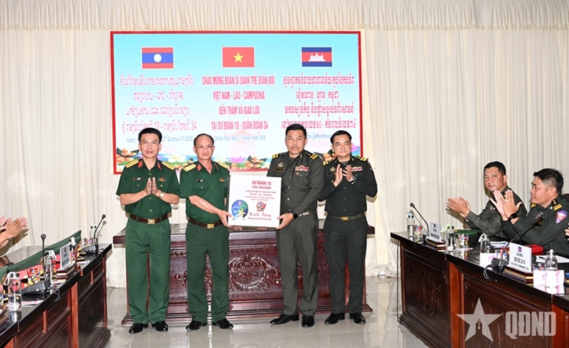 Warm sentiment among young officers of Vietnam, Laos, and Cambodia