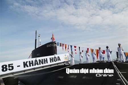 Flag-raising ceremony held for two submarines